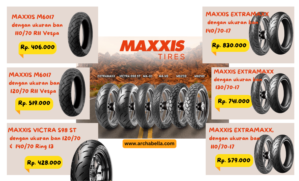 Harga Ban Maxxis Ring 14 Terjangkau Untuk Ban Motor Sering Kempes